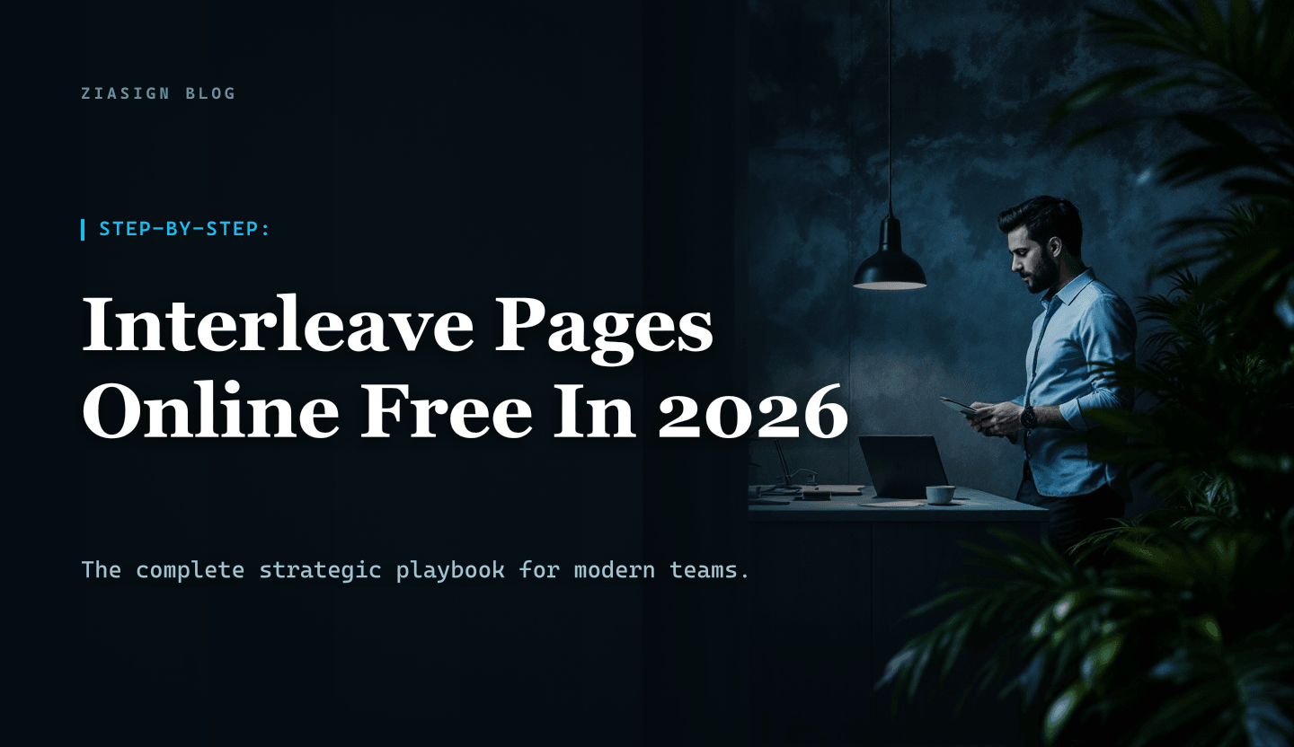 How to Interleave Pages Online Free (2026) | ZiaSign | ZiaSign